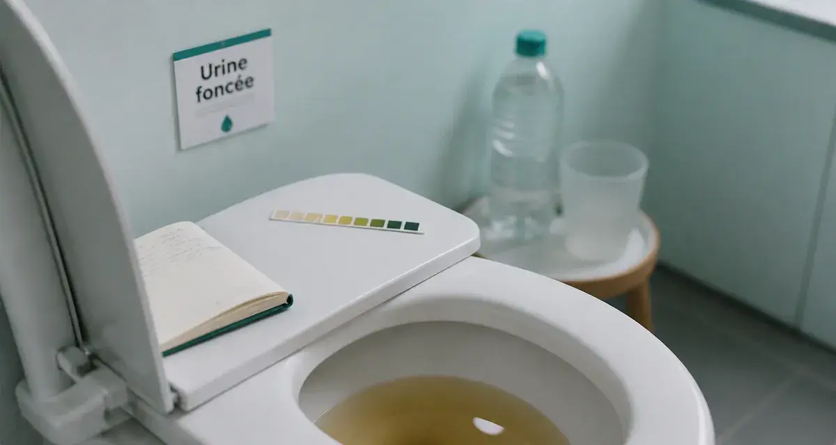 Urine foncée : causes, signaux et quand consulter